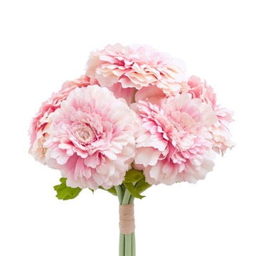 Chrysanthemum Artificial Silk Flower Bouquet (Strawberries & Cream ...