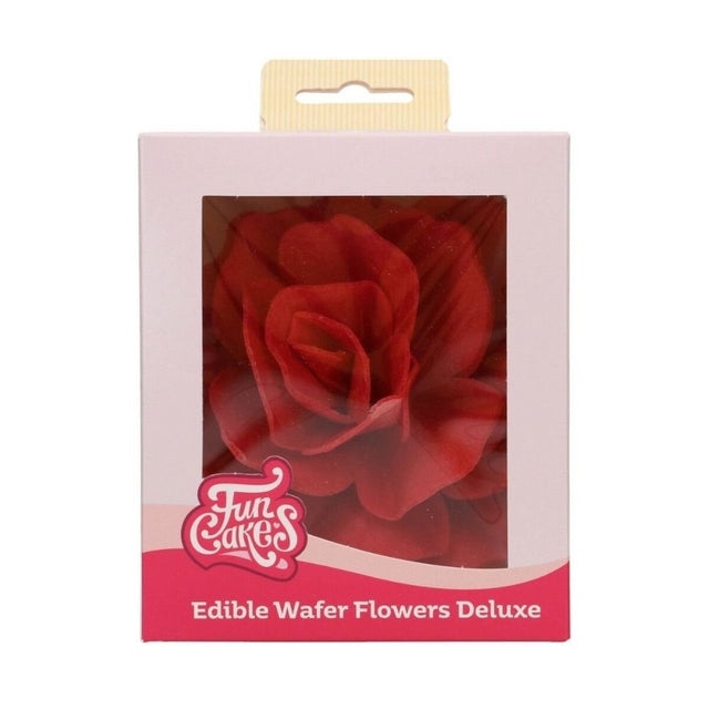 Edible Wafer Flowers - Large Red Rose – Windsor Cakecraft